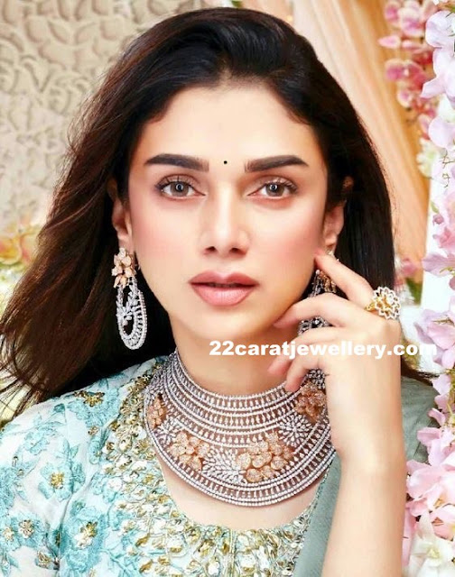 Aditi Rao Hydari Heavy Diamond Set - Jewellery Designs