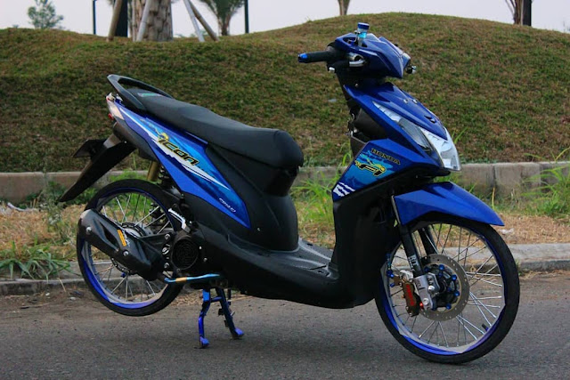Modifikasi Motor Beat 2019 Warna Biru