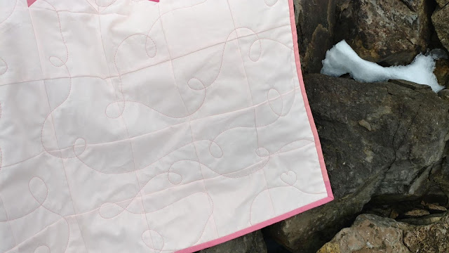 Slice of Pi Quilts: Exploding Heart - A Finished Quilt in All Pink!