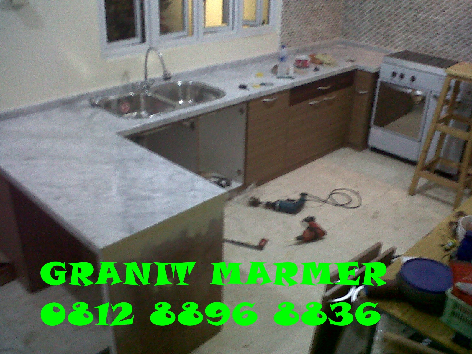 MEJA DAPUR/TOP TABLE KITCHEN GRANIT MARMER