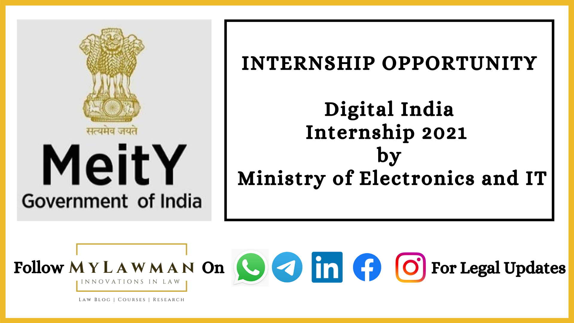 [Internship Opportunity] Digital India Internship 2021 by Ministry of ...