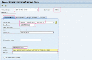 SAP Basis: SPAD Output Device Configuration
