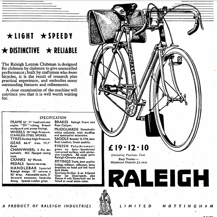 ON THE DROPS: Raleigh Clubmans: 1946-1951