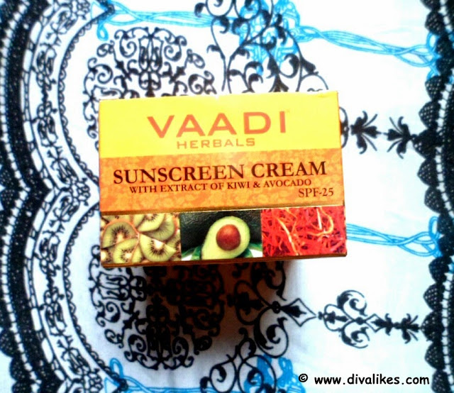 Vaadi Herbals Sunscreen Cream Review | Diva Likes