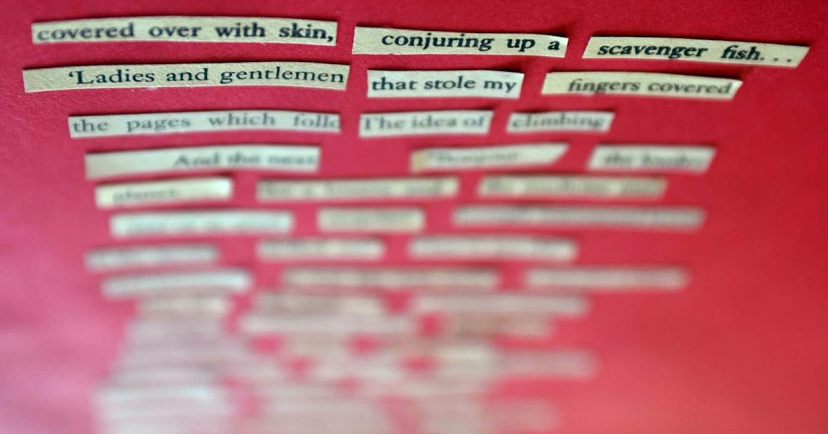 Thoughts are like fishes: Cut-up poetry