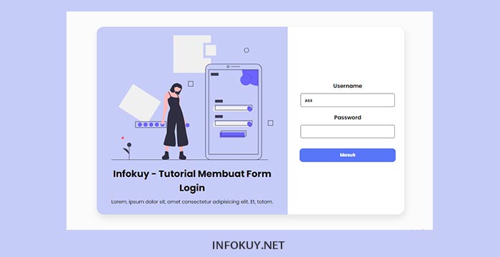 Cara Membuat Form Login Menarik Dengan HTML & CSS - Infokuy