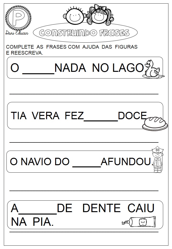 DURVALINA COELHO : Formando Frases