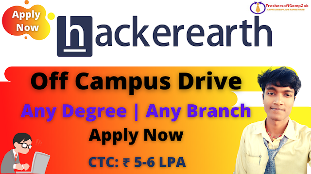 Hackerearth Off Campus Recruitment Drive 2021 Hiring As Sdet Intern Any Degree Bangalore