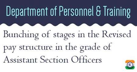 Bunching of stages in the Revised pay structure in the grade of ...