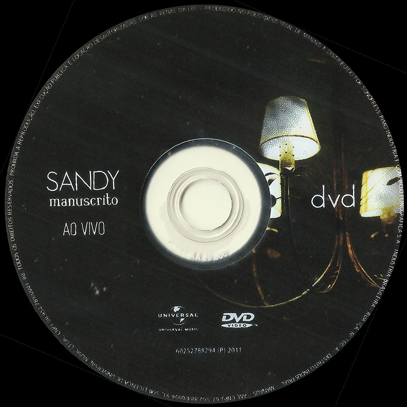 DVD: Sandy - Manuscrito Ao Vivo - Encartes Pop