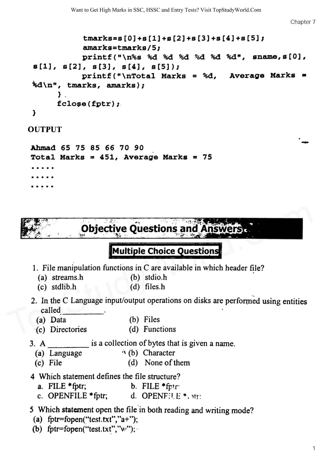 Chapter 7 - File Management Notes in PDF [12th Class] - Top Study World