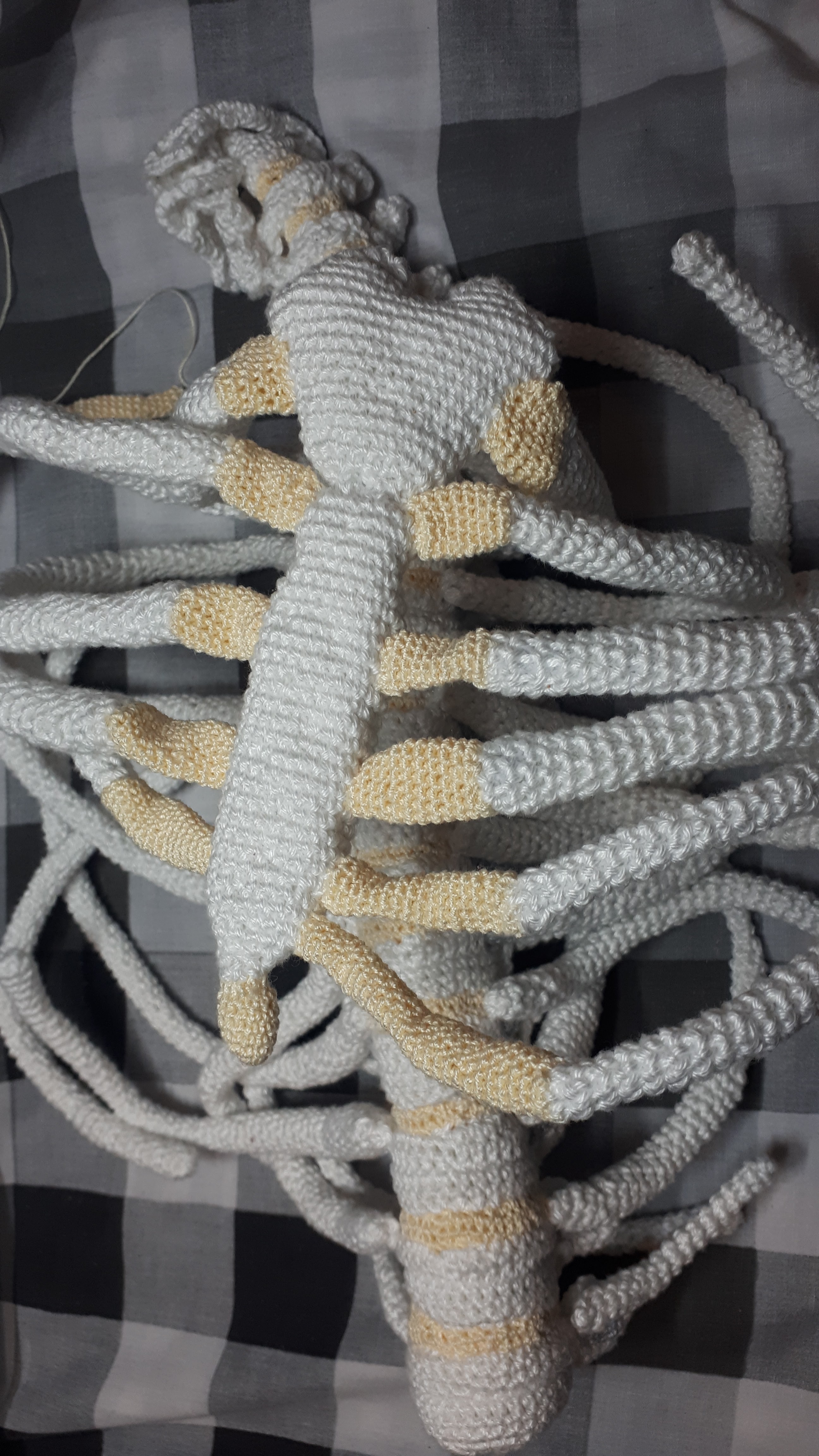 Adventures into Anatomical Crochet: Assembling ribs, spine, and sternum