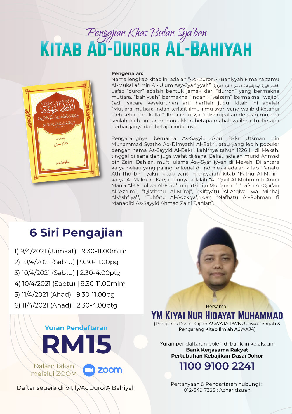 Pengajian Khas Bulan Sya’ban | Kitab Ad-Duror al-Bahiyah | Design For ...