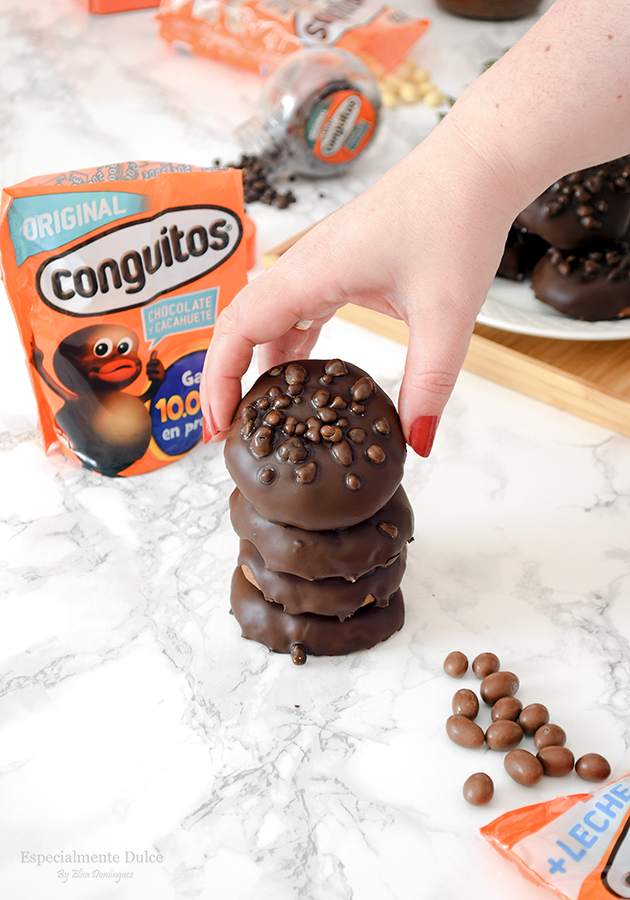 Cookies de Conguitos bañadas con chocolate (Sin gluten) | Especialmente ...