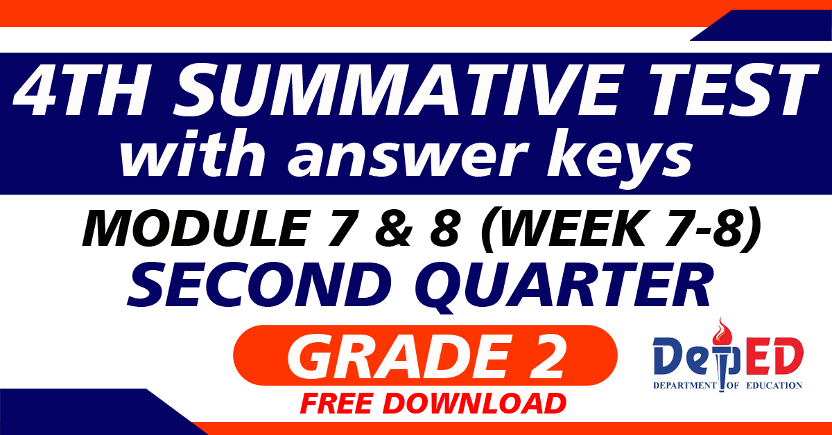 QUIZ 4- Summative Test GRADE 2 Q2 - The Teacher's Craft