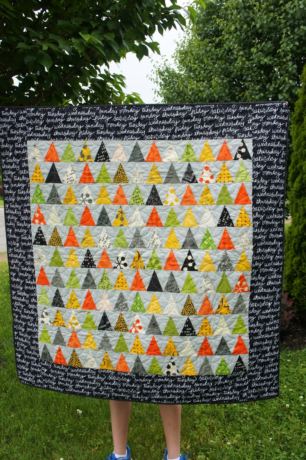 Tracy's Bits N Pieces: Comma Wedge Quilt Complete!