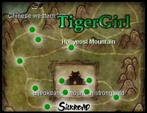 Silkroad online: Locais do Unique Tiger Girl