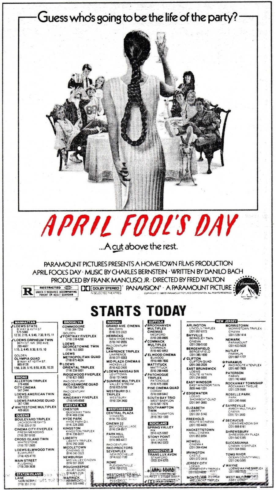 Happyotter: APRIL FOOL'S DAY (1986)