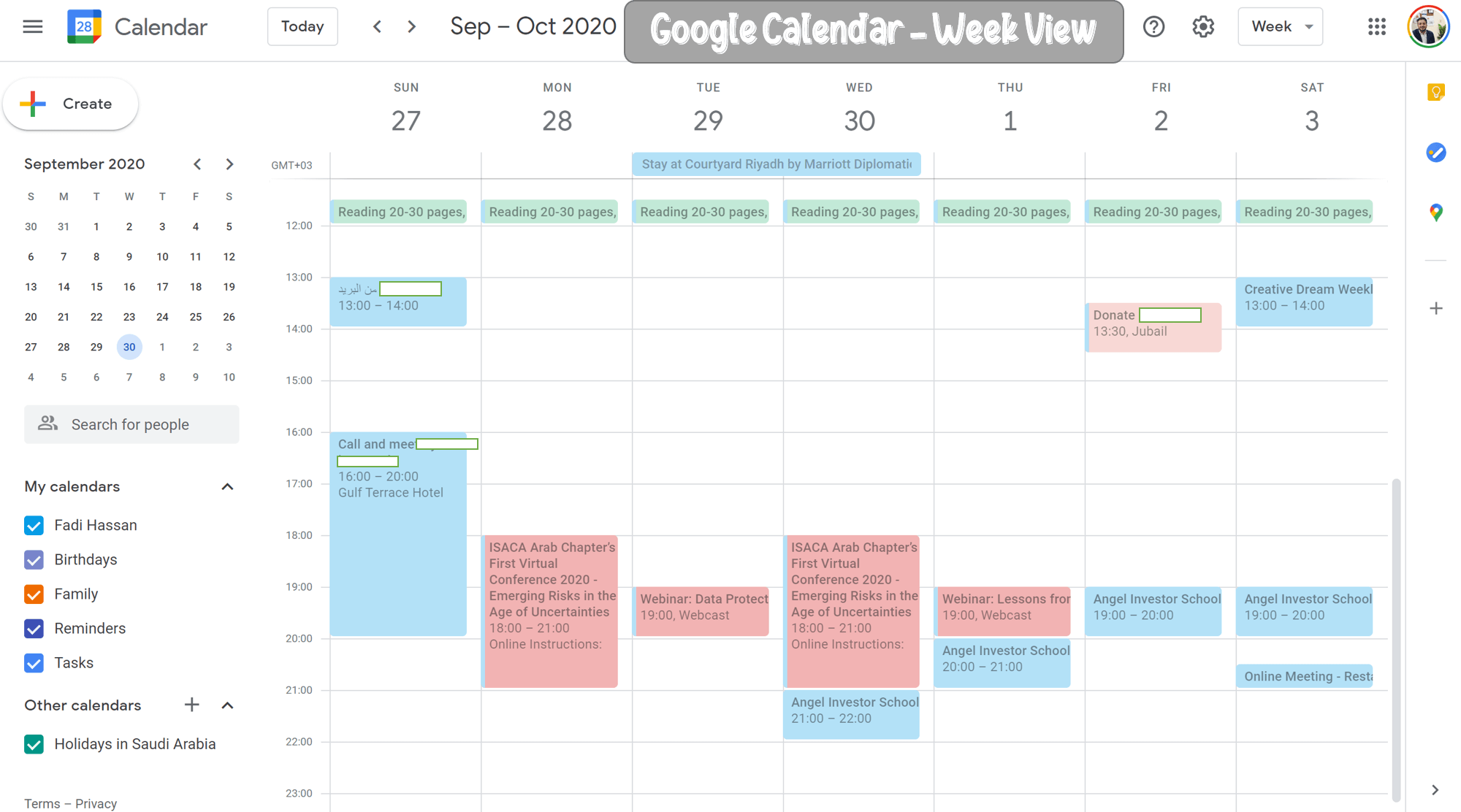 Time Management Using Google Calendar