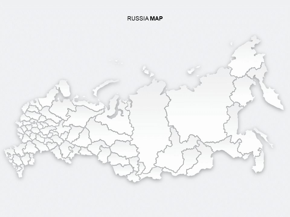 Flat Map of Russia PowerPoint Templates - PowerPoint Free