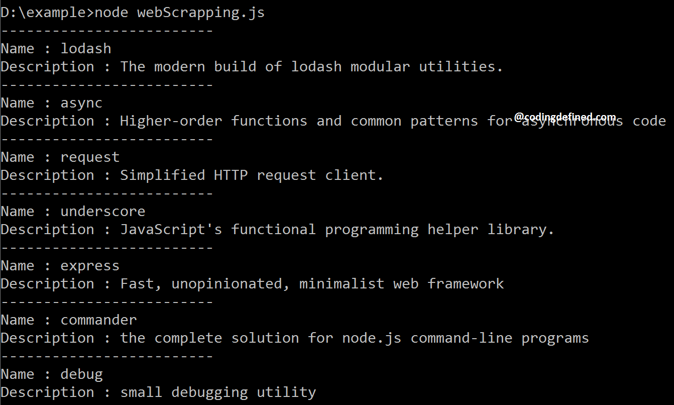 Web Scraping in Node.js - Coding Defined
