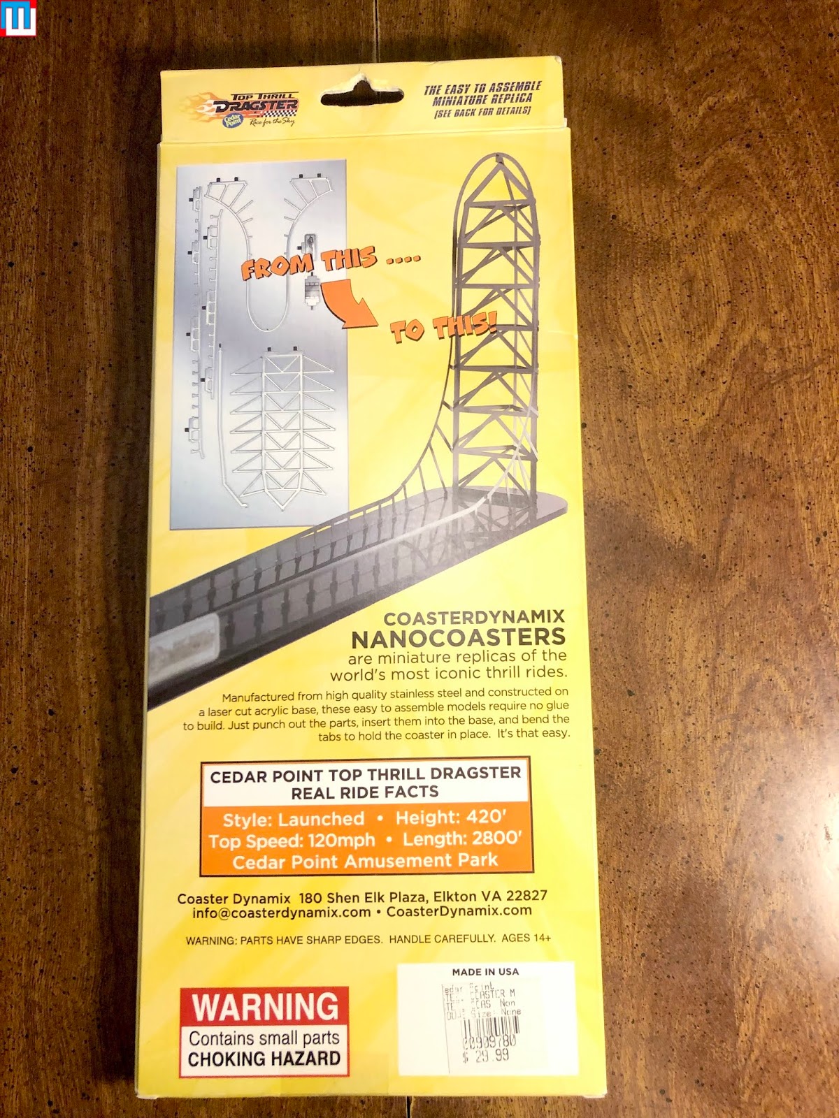 MidwestInfoGuide: TOP THRILL DRAGSTER Nanocoaster (Coaster Dynamix)