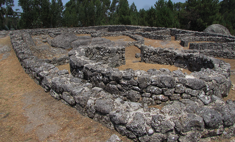 As ruínas do Castro de Monte Mozinho.