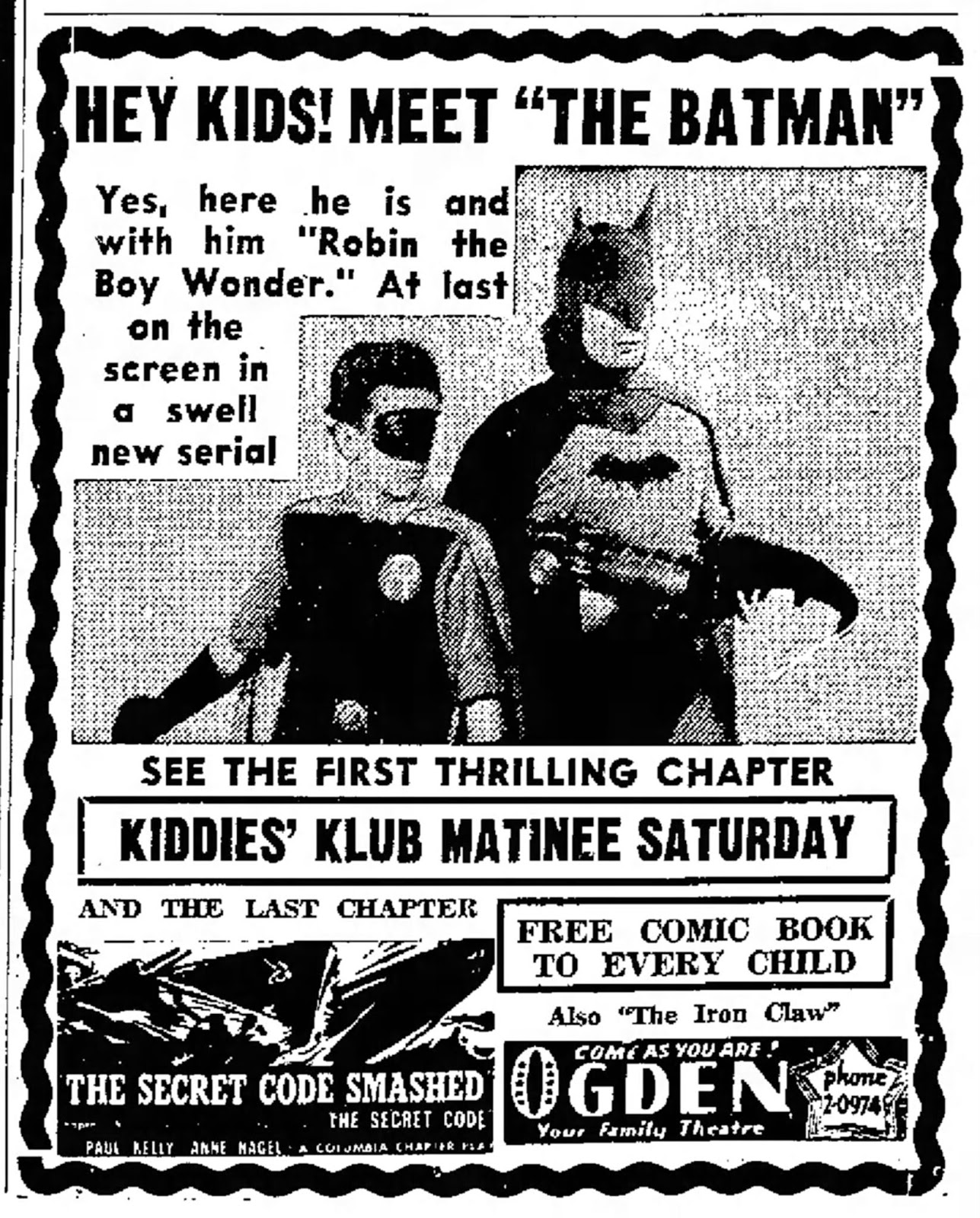 Children's Media Archive: "The Batman" Serial at 75, and other Matinee ...