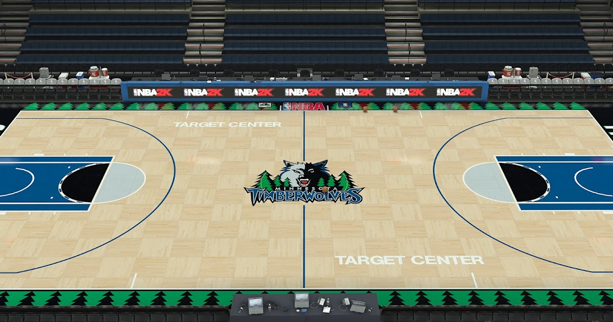 NBA 2K21 Minnesota Timberwolves 2003-2004 Season 8K Court by SRT-Lebron