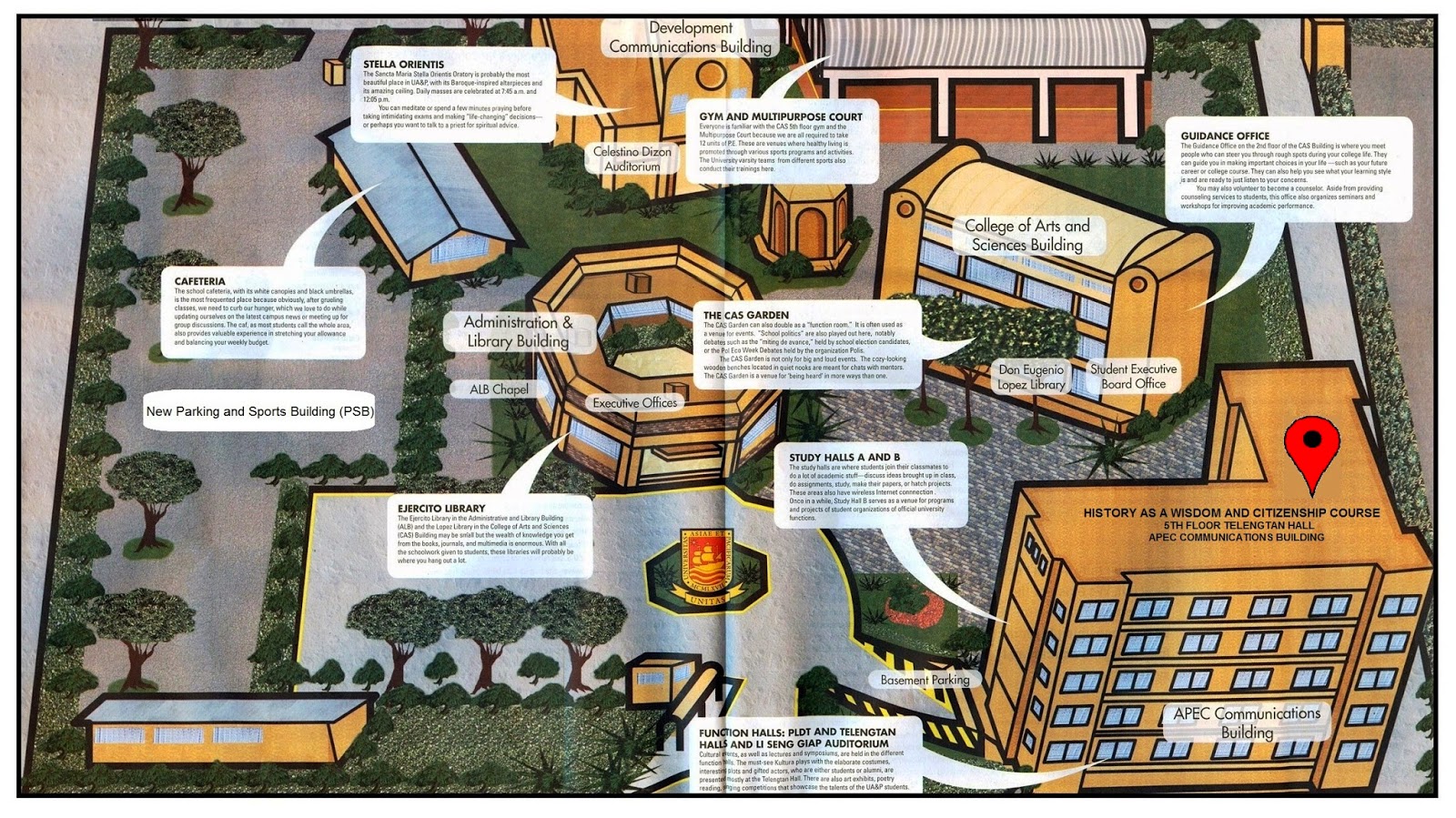 UA&P History Department: Campus Map
