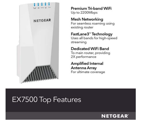 Review NETGEAR EX7500 WiFi Mesh Range Extender