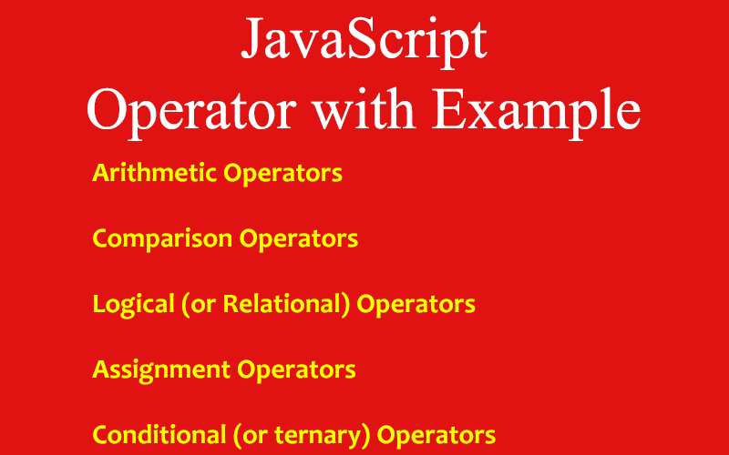How many types of operator in javascript With Example - Tech Savvy ...