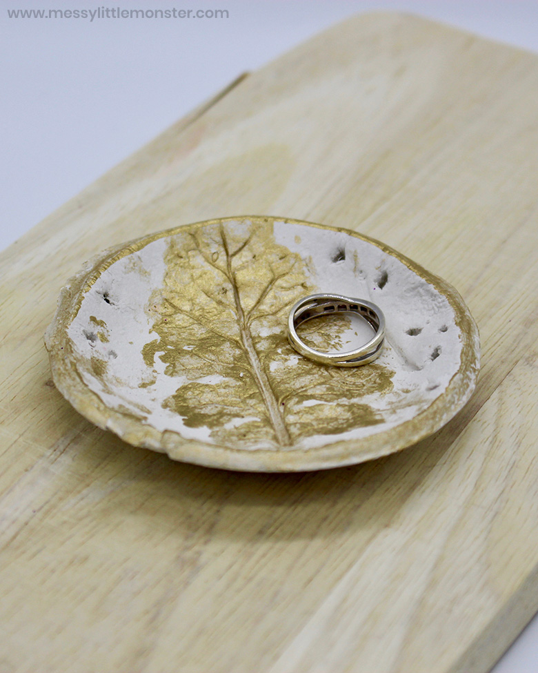 Clay Leaf Bowl - Air Dry Clay Art Project - Messy Little Monster