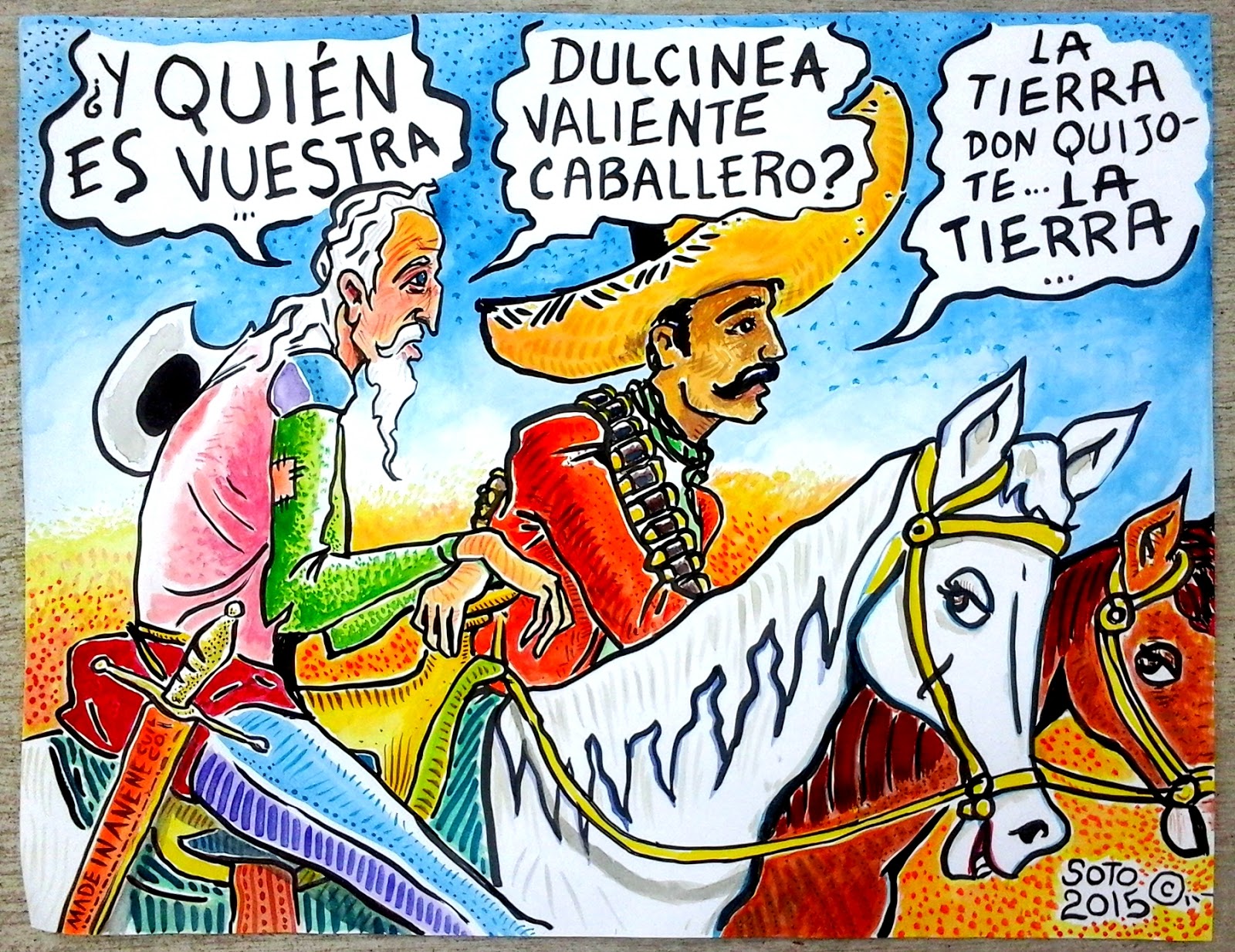 MUCAHI BASSOCO: Don Quijote y Emiliano Zapata Caricatura de soto video ...