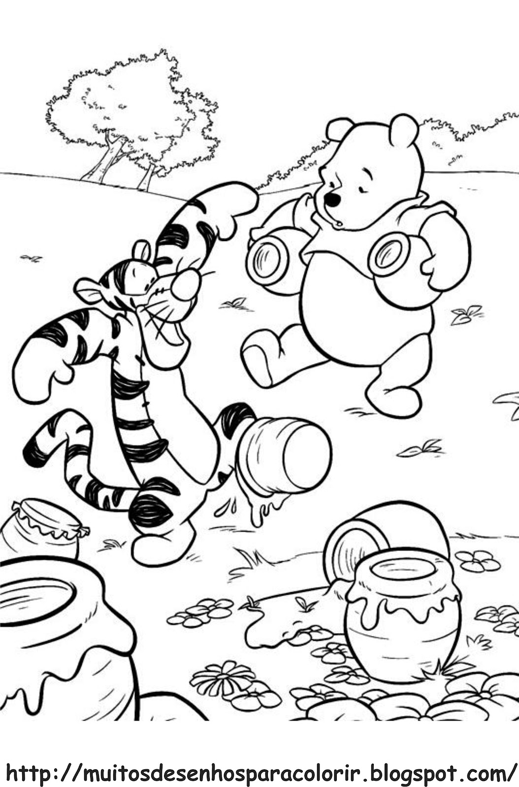 Desenhos para Colorir: Ursinho Puff