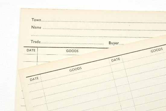 notes on paper: Vintage Treasure: 1920s index cards. A history of trade ...