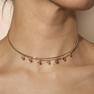 Multi color delicate necklace designs