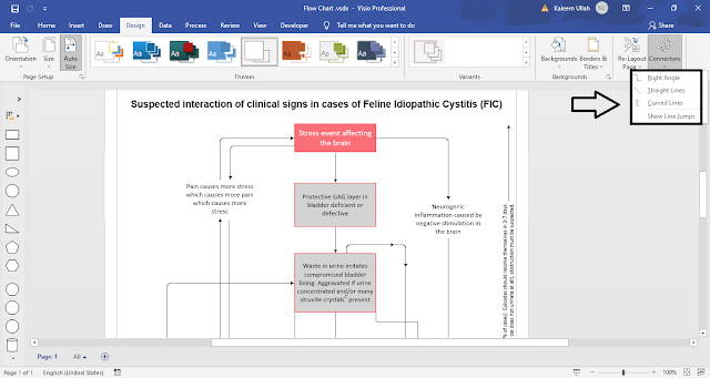 How to change the appearance of connectors in Microsoft Visio diagram ...