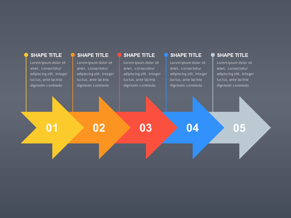 Arrow Horizontal Stack PowerPoint Templates - PowerPoint Free