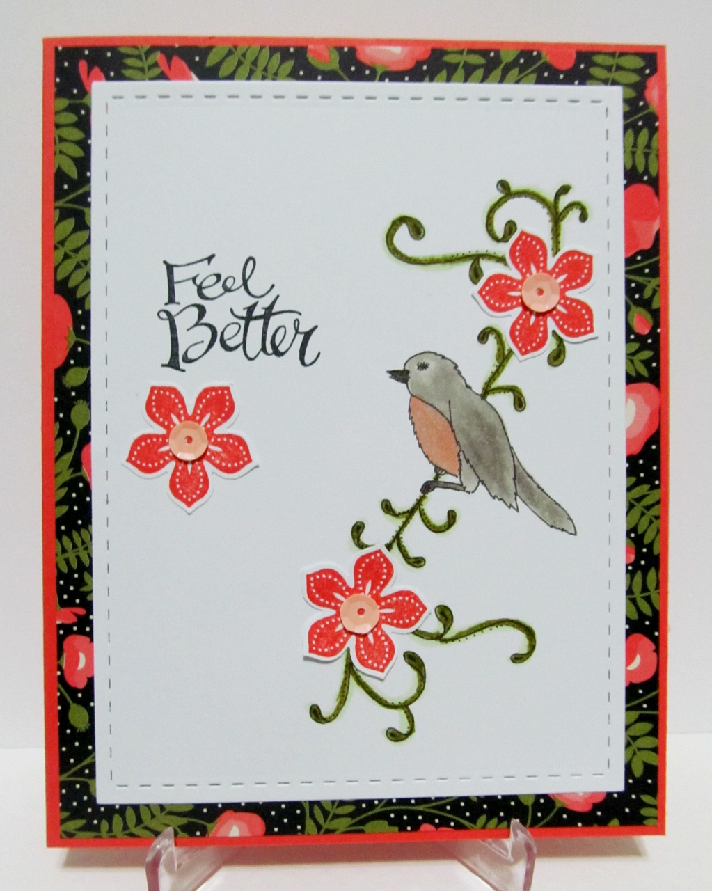 Savvy Handmade Cards: Feel Better Card with Bird