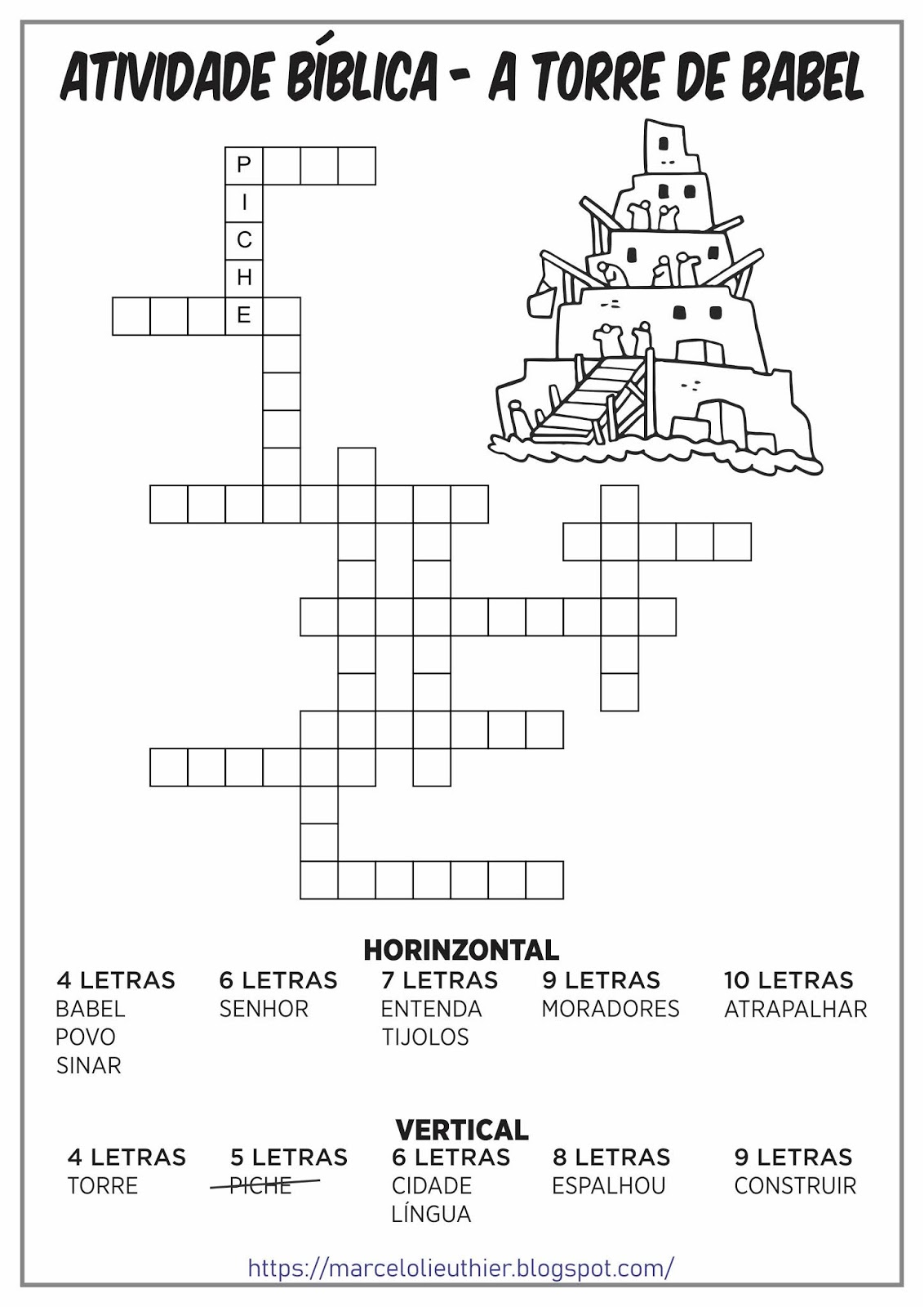 Atividades Sobre A Torre De Babel - FDPLEARN