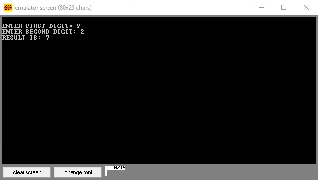 Subtraction Of Two Decimal Digits In 8086 Microprocessor X86 Assembly Language Engineering Lab