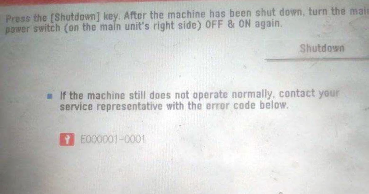 Cara Untuk Mengatasi Error E0001-001 Canon iR6570 - CENTRAL COPIER