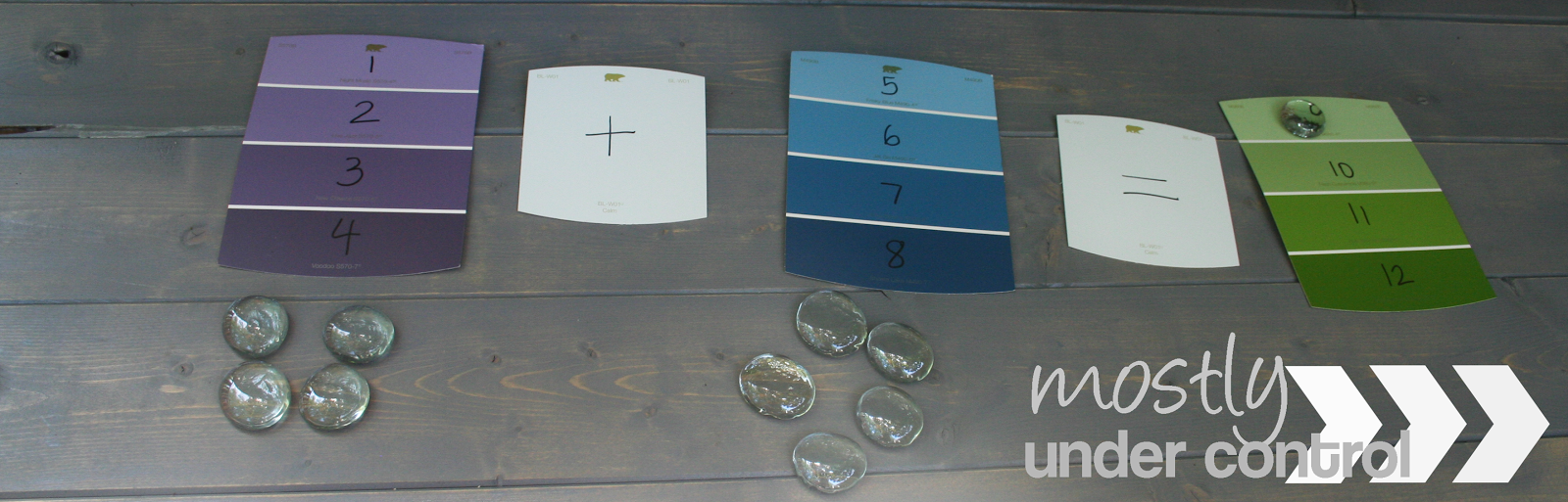 Paint Swatch Number Activity - One to One Coorespondence - Mostly Under ...