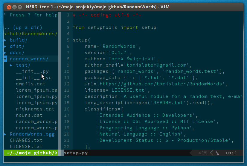 Vim jako Python IDE