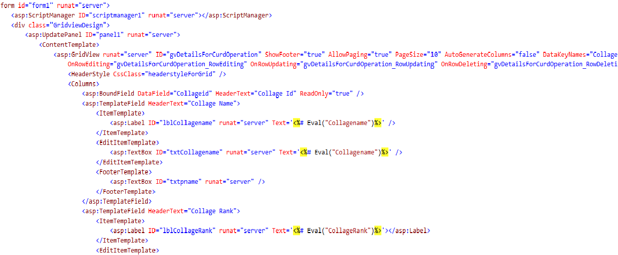 curd operation in gridView using ajax - Dot Net Office curd operation in gridView using ajax - Dot Net Office