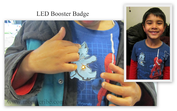 Children Activities: How to Make your own LED Booster Badge - Momscribe