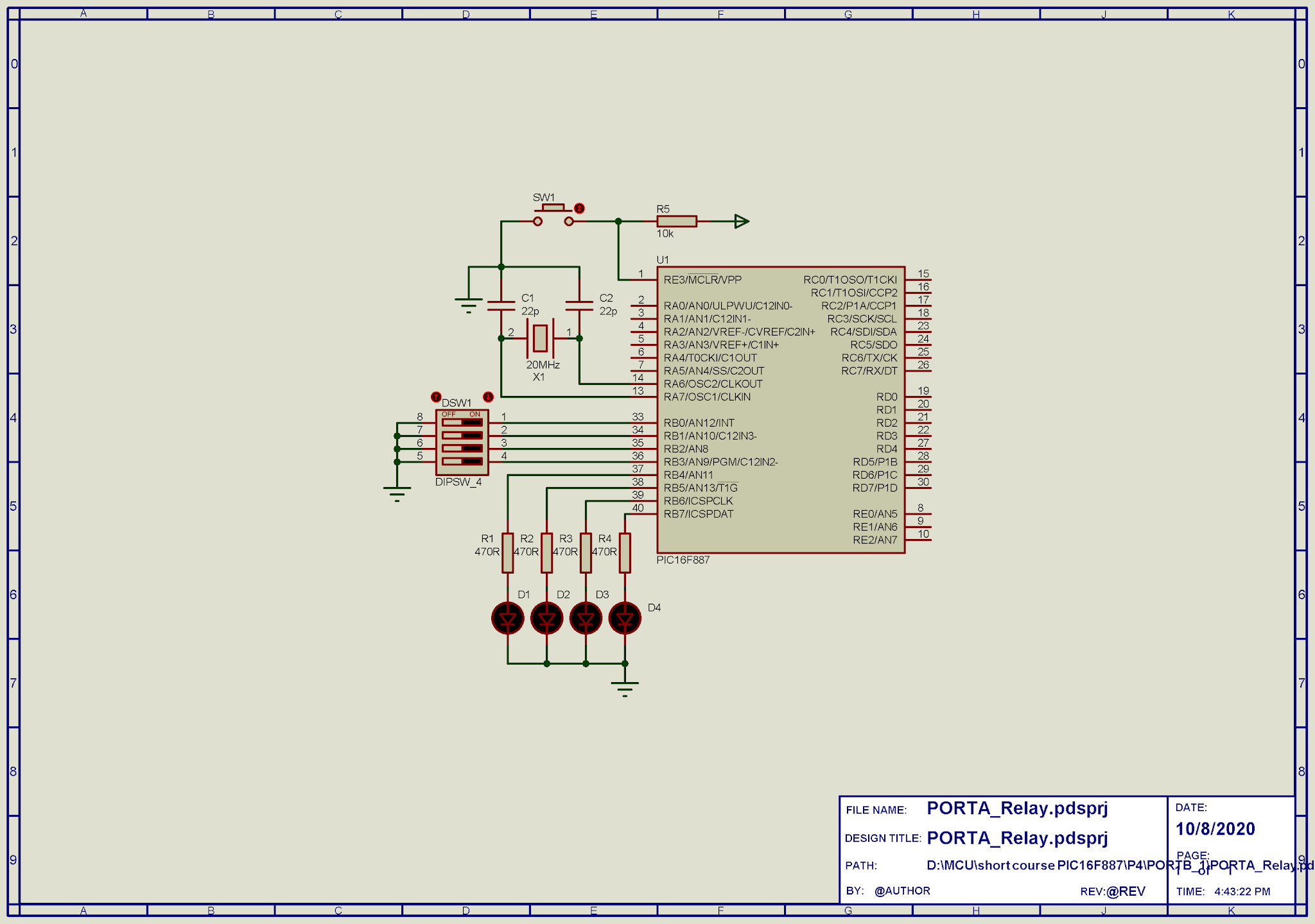 DIY Electronics Projects and Tutorials: Using PORTB internal resistors ...