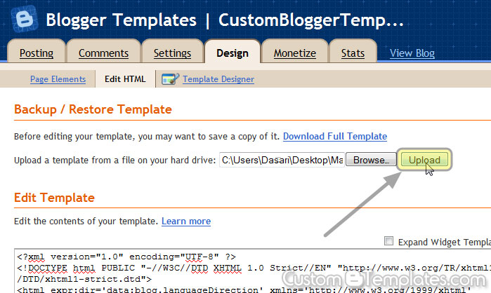 How to Install Custom Template in Blogger Blog - Tutorial Blogger
