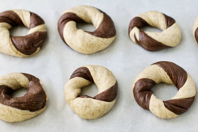 Marbled Rye Bagels | Karen's Kitchen Stories